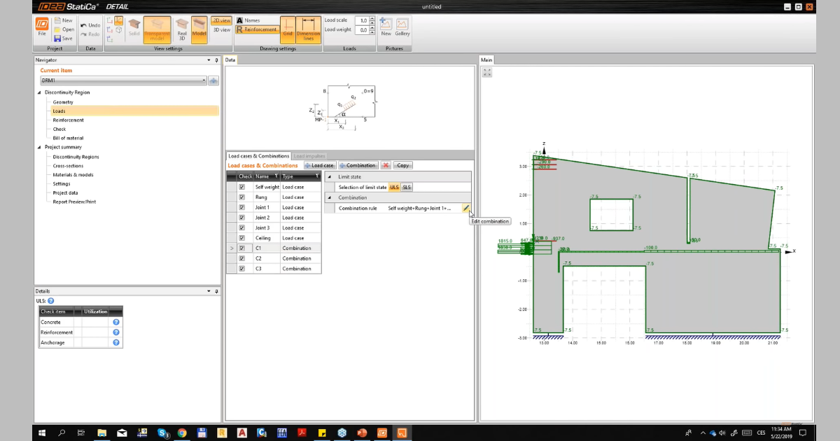 How to input the partial factors for ULS and SLS | IDEA StatiCa
