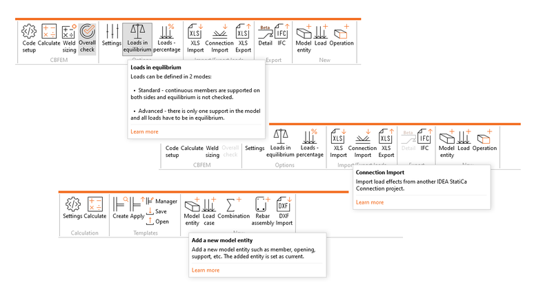 In-app tooltips and links to Support Center | IDEA StatiCa