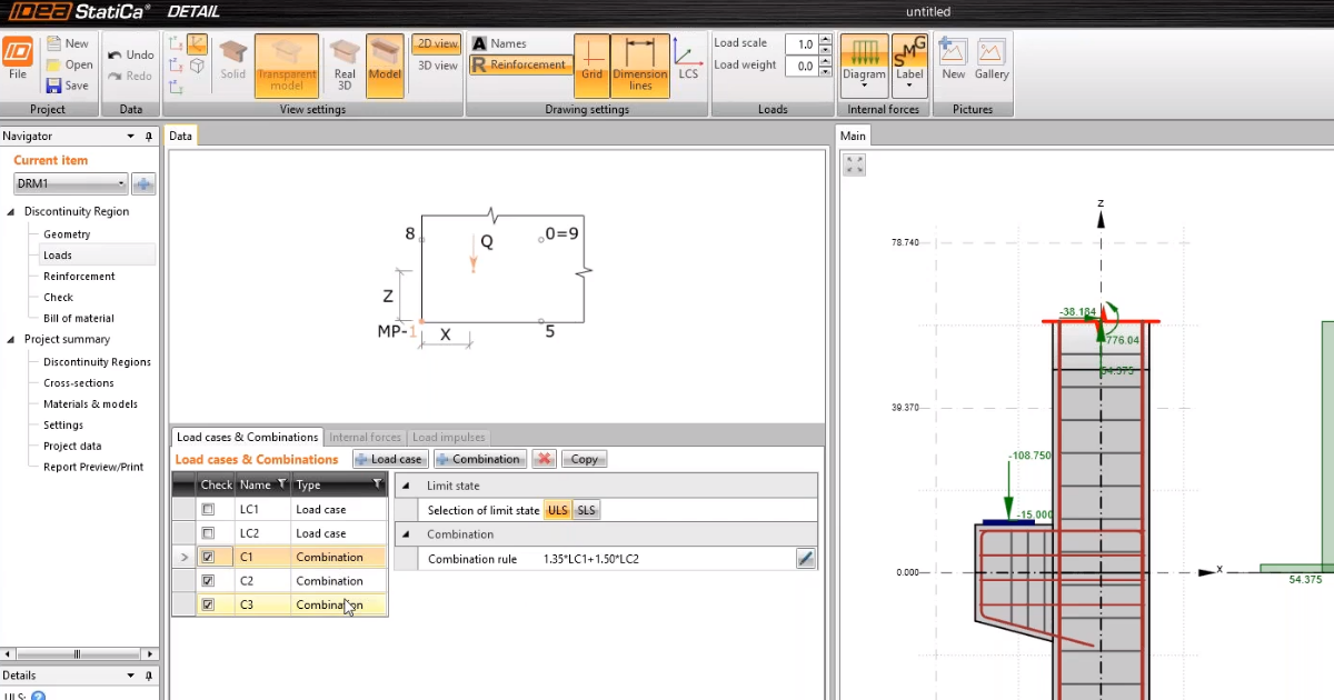 How to create the combinations of load cases according to ACI | IDEA ...