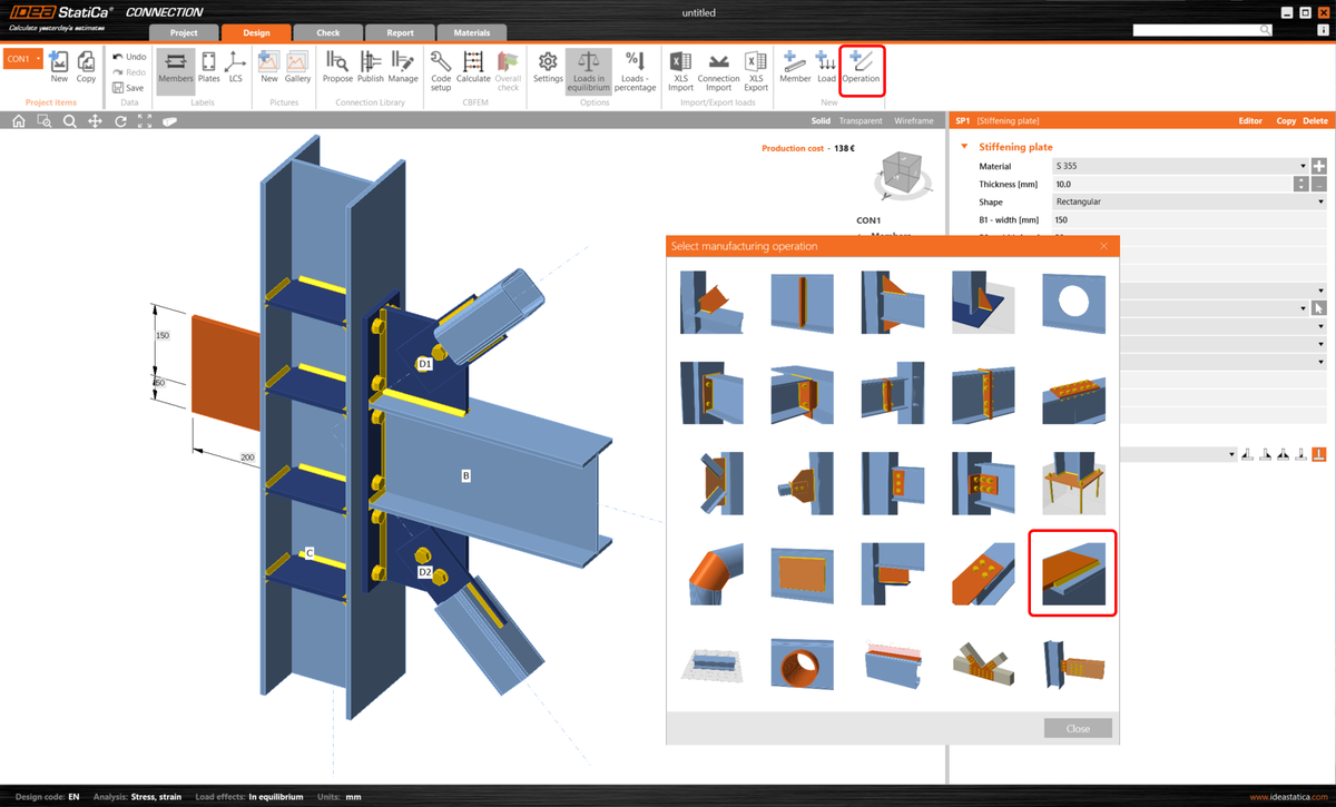 Structural design leveraging the Connection Library (EN) | IDEA StatiCa