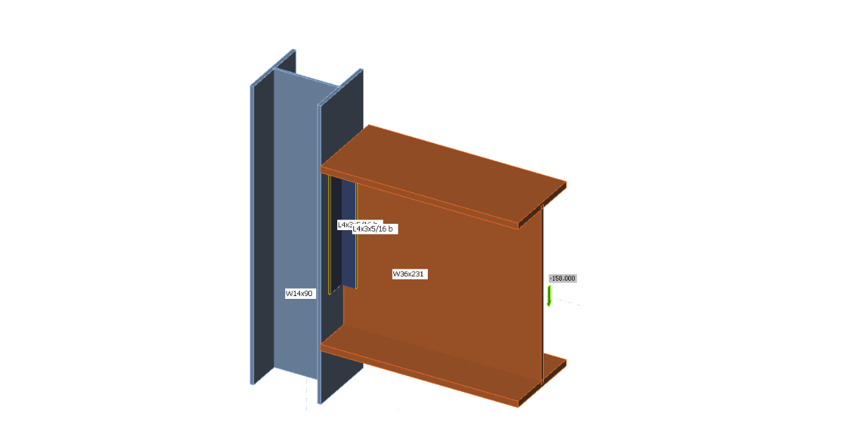 All welded double-angle connection | IDEA StatiCa