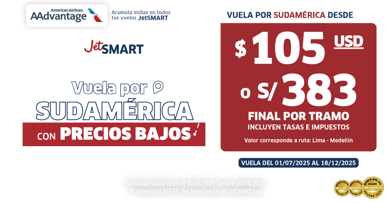 Vuelos Baratos - Pasajes Aéreos | JetSMART Perú Sitio Oficial